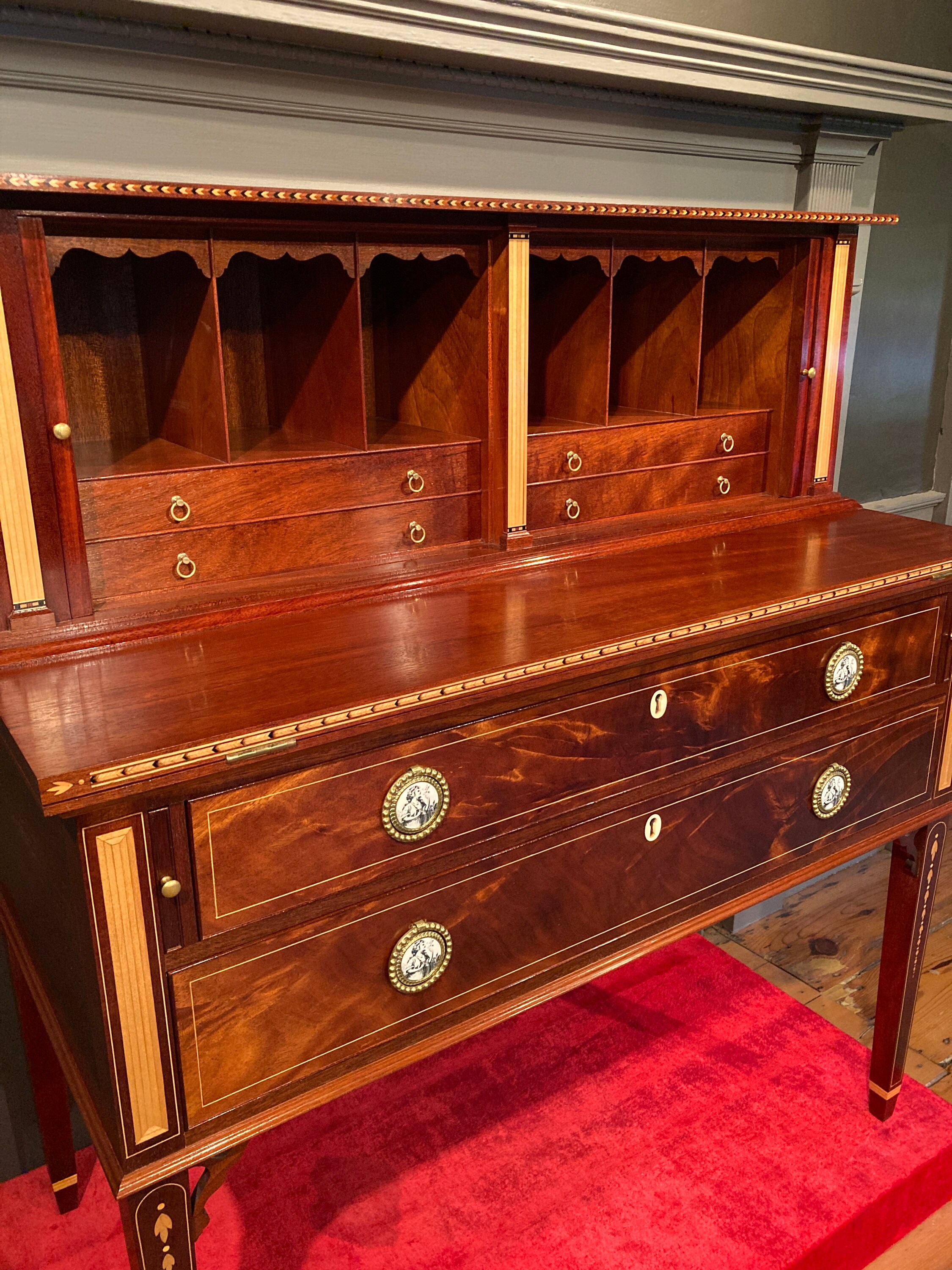 Lady's Tambour Writing Desk Secretary. - Etsy