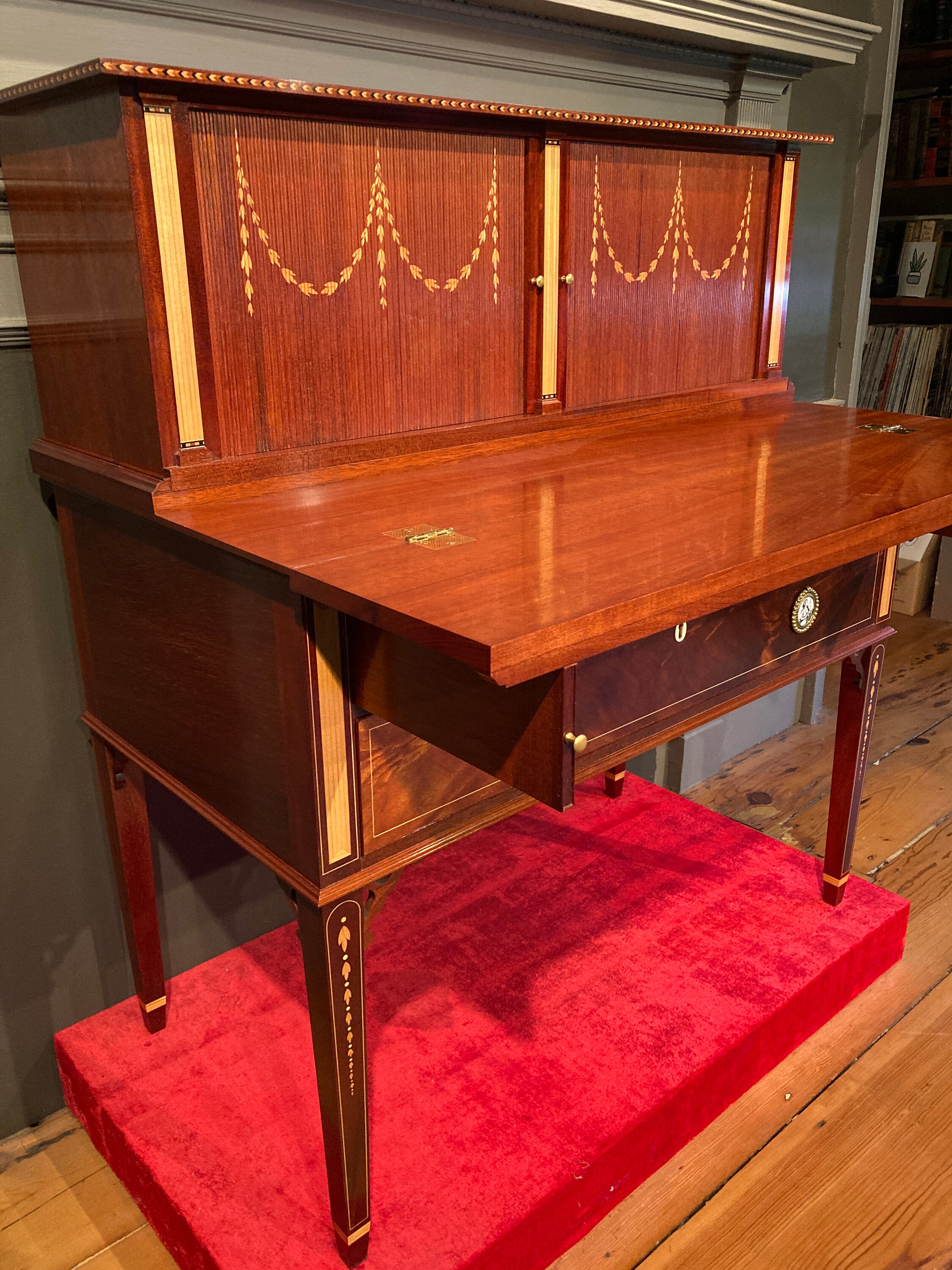 Lady's Tambour Writing Desk Secretary. - Etsy