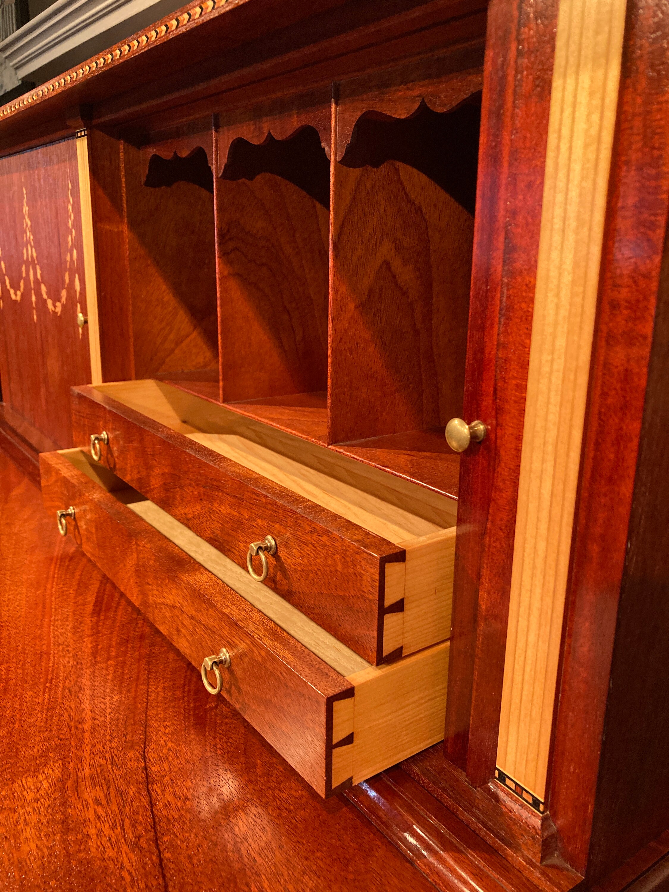 Lady's Tambour Writing Desk Secretary. - Etsy