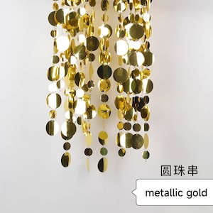 Handmade 1M Long 30mm+50mm Round Sequins Beaded Sequins String Sequins ...