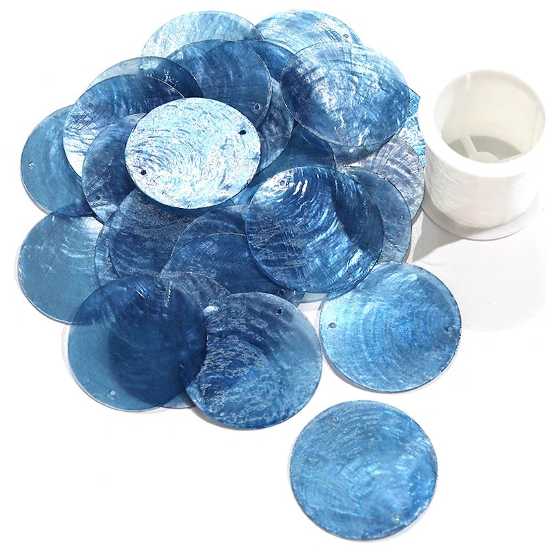Natural Capiz Shell Discs – 50mm Mother of Pearl Beads for Jewelry ...