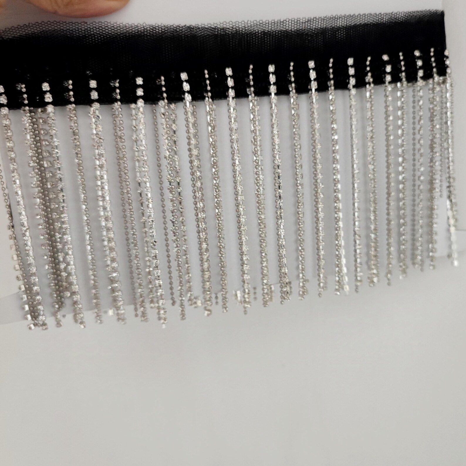 Sparkle Rhinestone Fringe: Copper Bead Chain Trim (90cm Long) - Etsy
