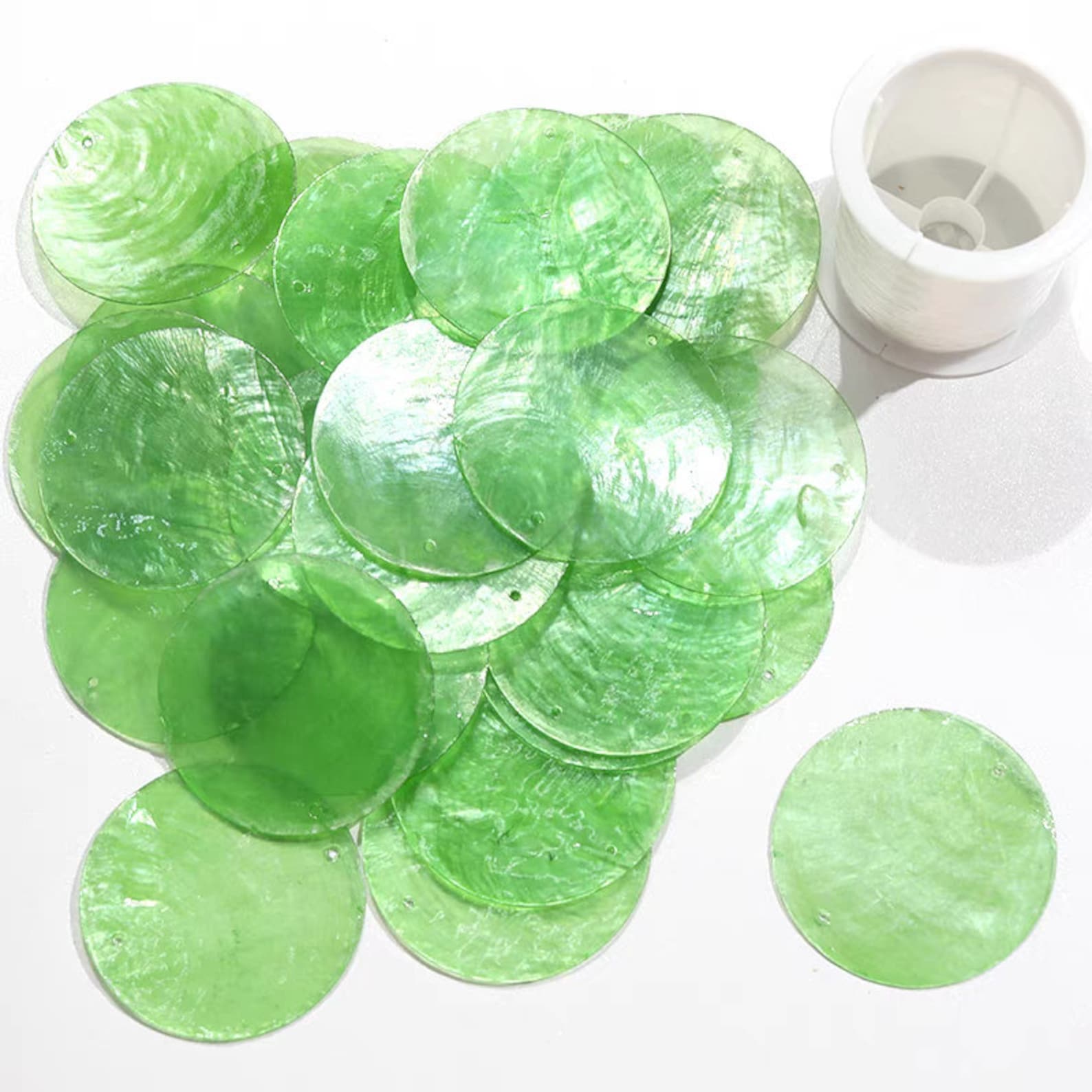 Natural Capiz Shell Discs – 50mm Mother of Pearl Beads for Jewelry ...