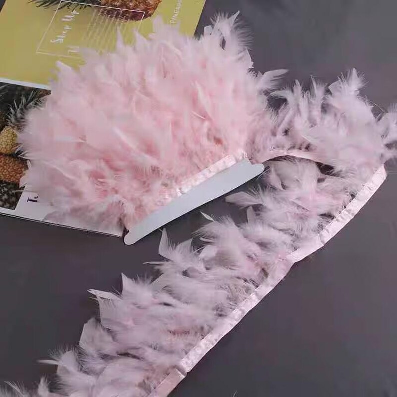 5-7 Inch Wide Turkey Feather Fringe, 10m/color/lot, 23 Different Colors ...