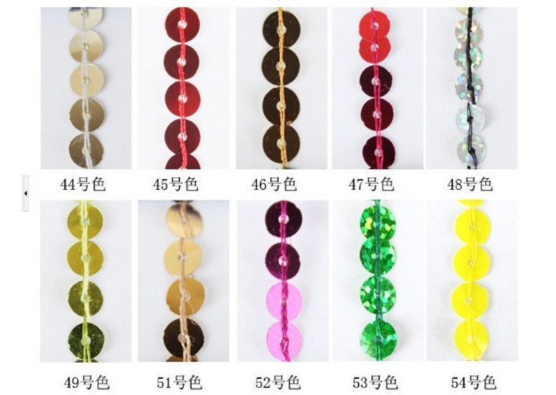 10 Yards 6 Inch Wide Thick Braided Band Sequins Chainette - Etsy