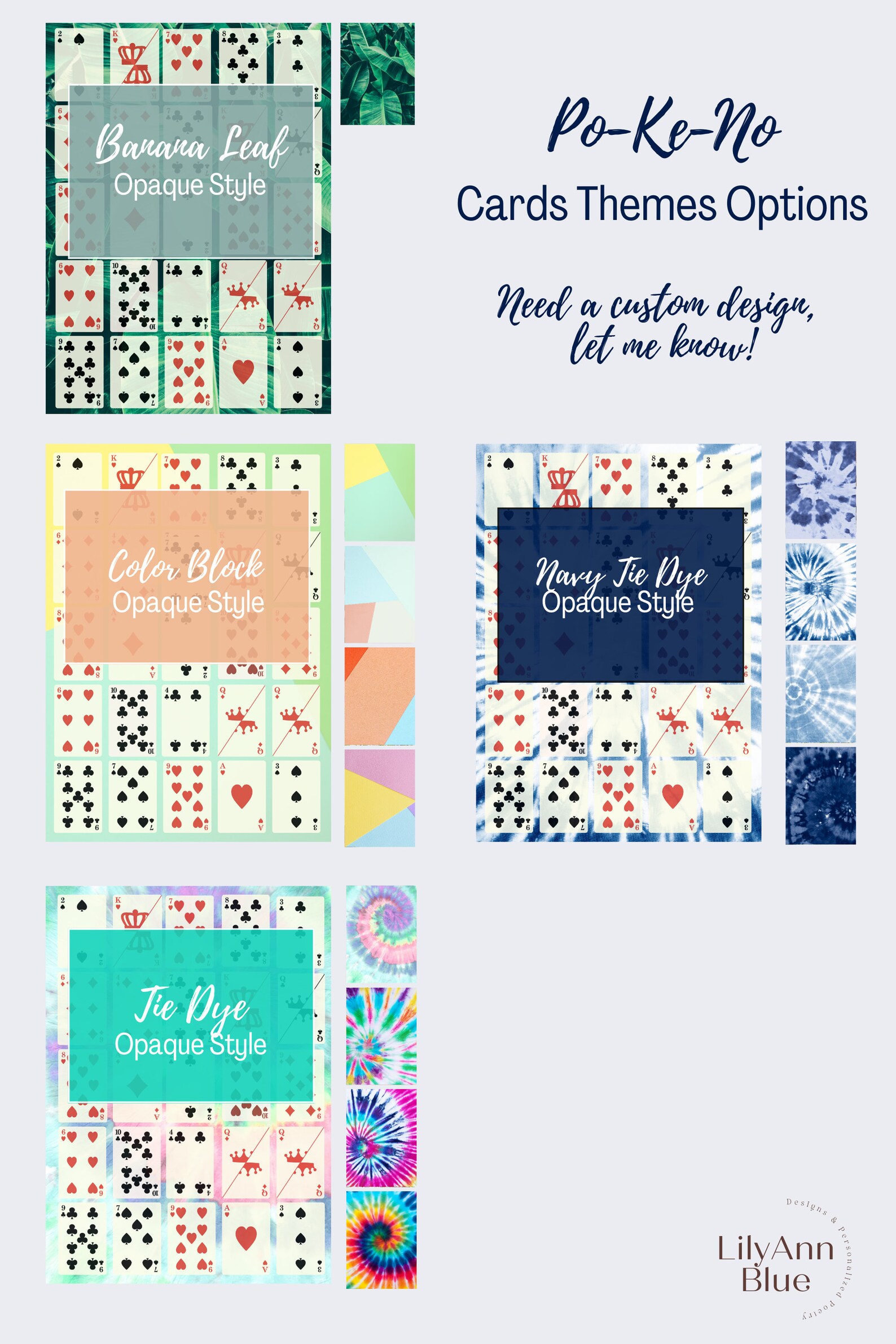 Po-ke-no Cards Themed or Customized: 12 Cards A1-C4 002 - Etsy