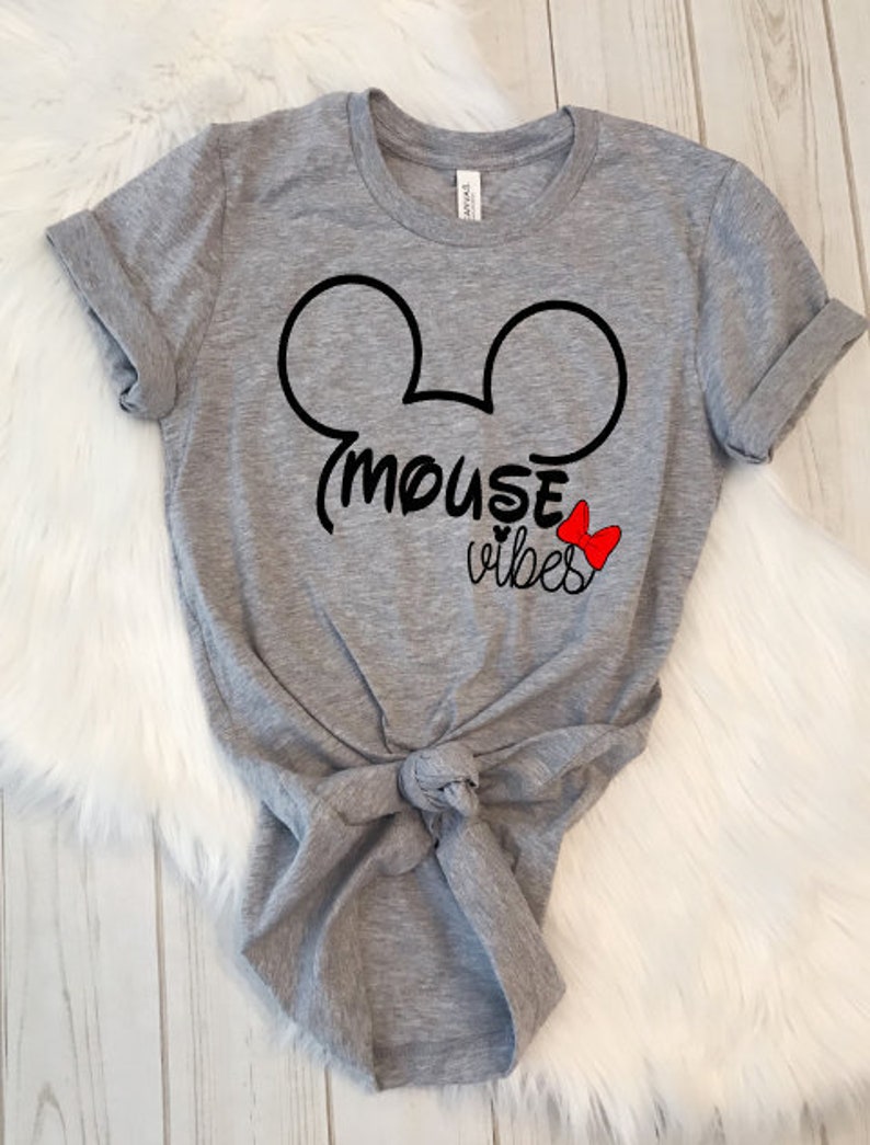 Mouse Vibes Minnie Bow Shirt Trendy Unisex Disney Womens | Etsy