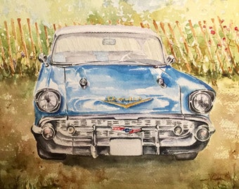 1950s Classic Chevrolet Card Retro American Car Card - Etsy