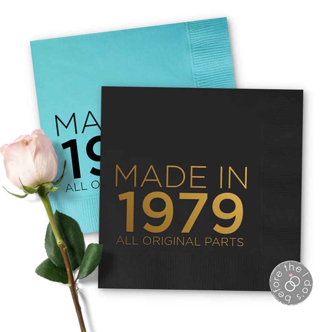 Birthday Napkins Made in - Custom Napkins - Milestone Birthday ...