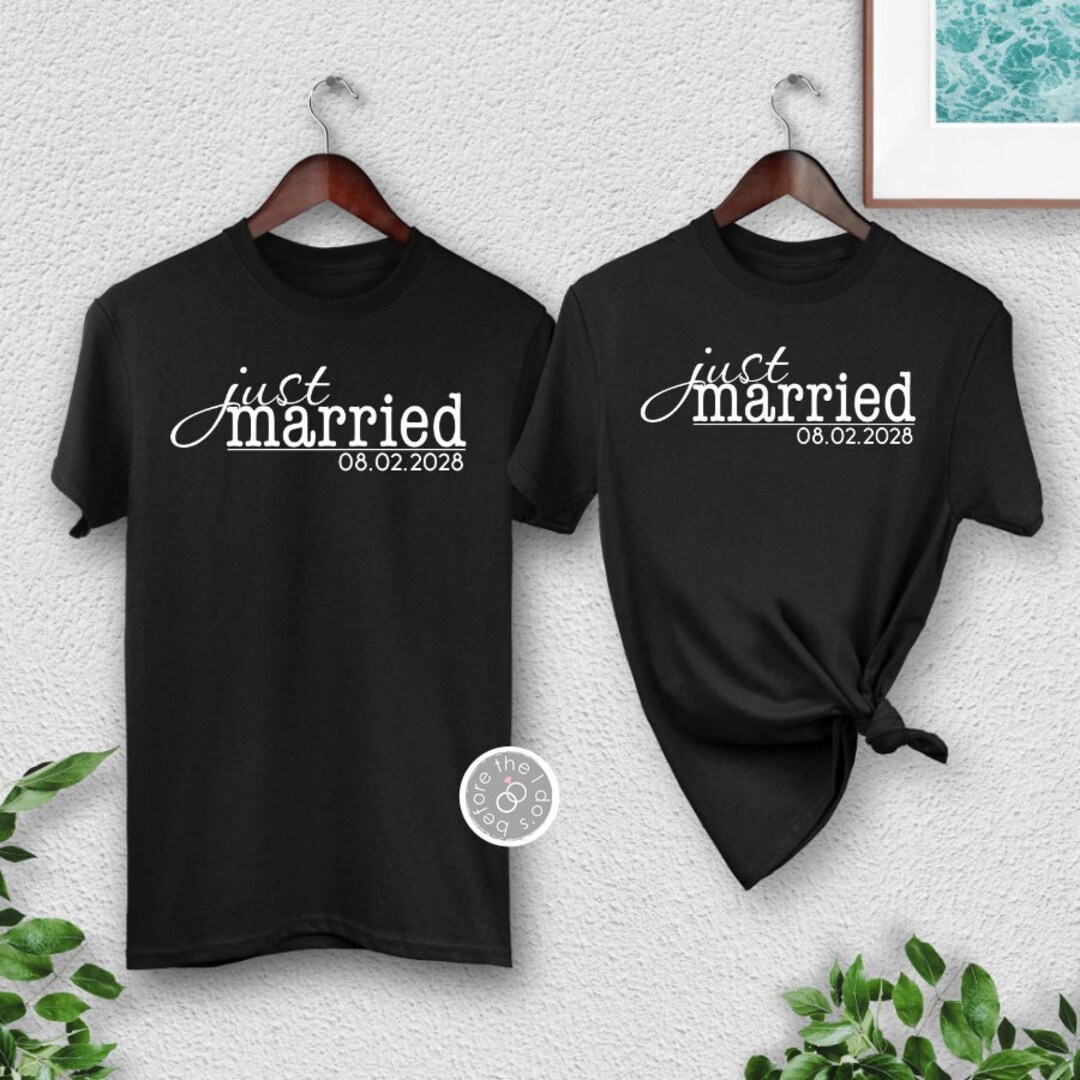 Just Married Shirts - Honeymoon Shirts - Couples Shirts - His and Her ...
