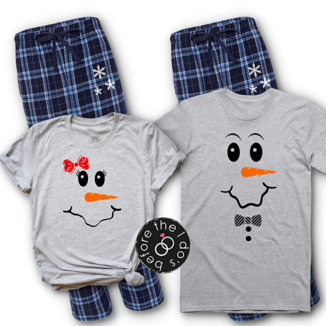 Snowman Couple Matching Pajamas Set Couple Christmas Pajamas Xmas Pjs ...