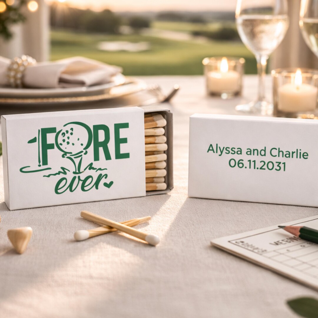 Fore Ever, Custom Matchboxes, Golf Wedding - Etsy