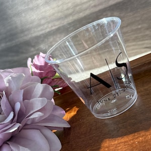 Custom Plastic Shot Glasses, Monogram Wedding Initials (2oz) - Etsy