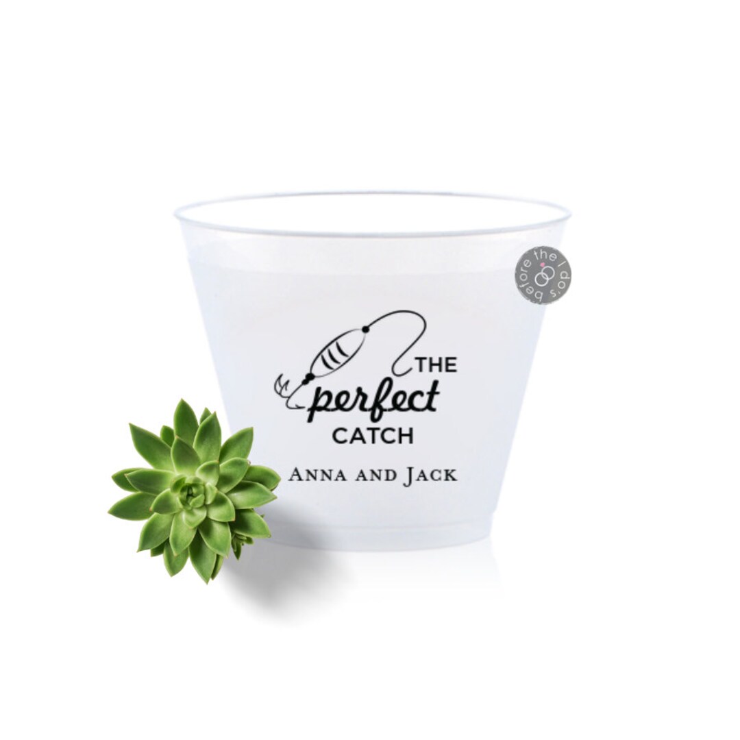 Fishing Themed Personalized Cups - the Perfect Catch - Plastic ...