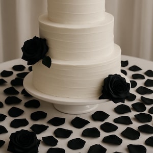 Black Petals, Faux Rose Petal, Artificial Flowers Wedding (package of ...