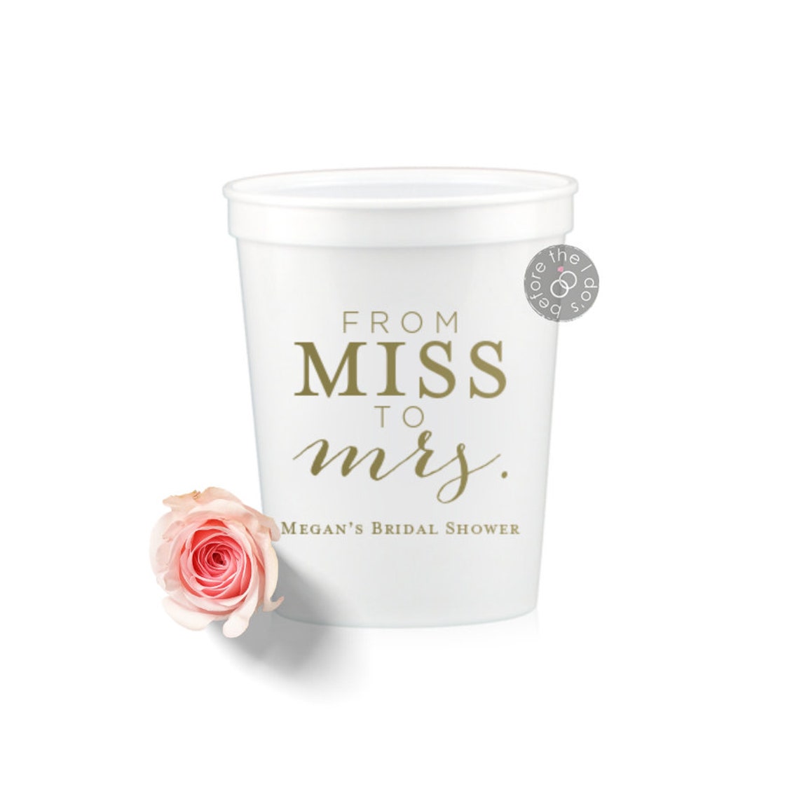 From Miss to Mrs Cups - Stadium Plastic Cups - Personalized Cups ...