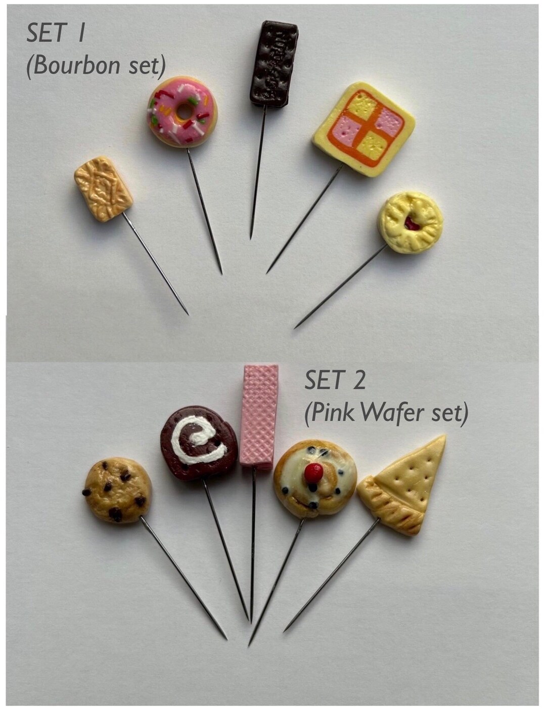 Cake & Biscuit Decorative Pins - Etsy