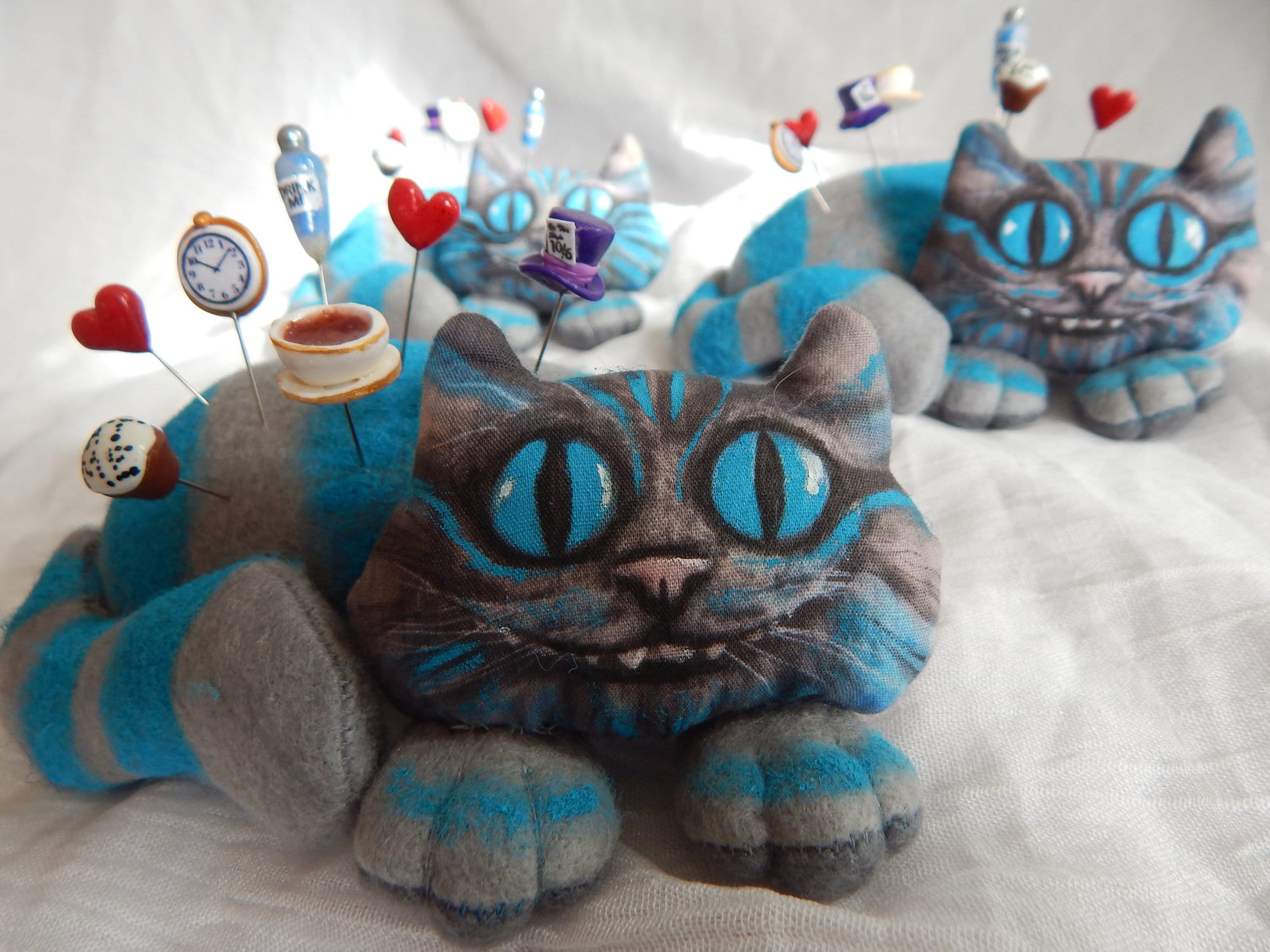 Cheshire Cat Pin Cushion & Pins - Etsy