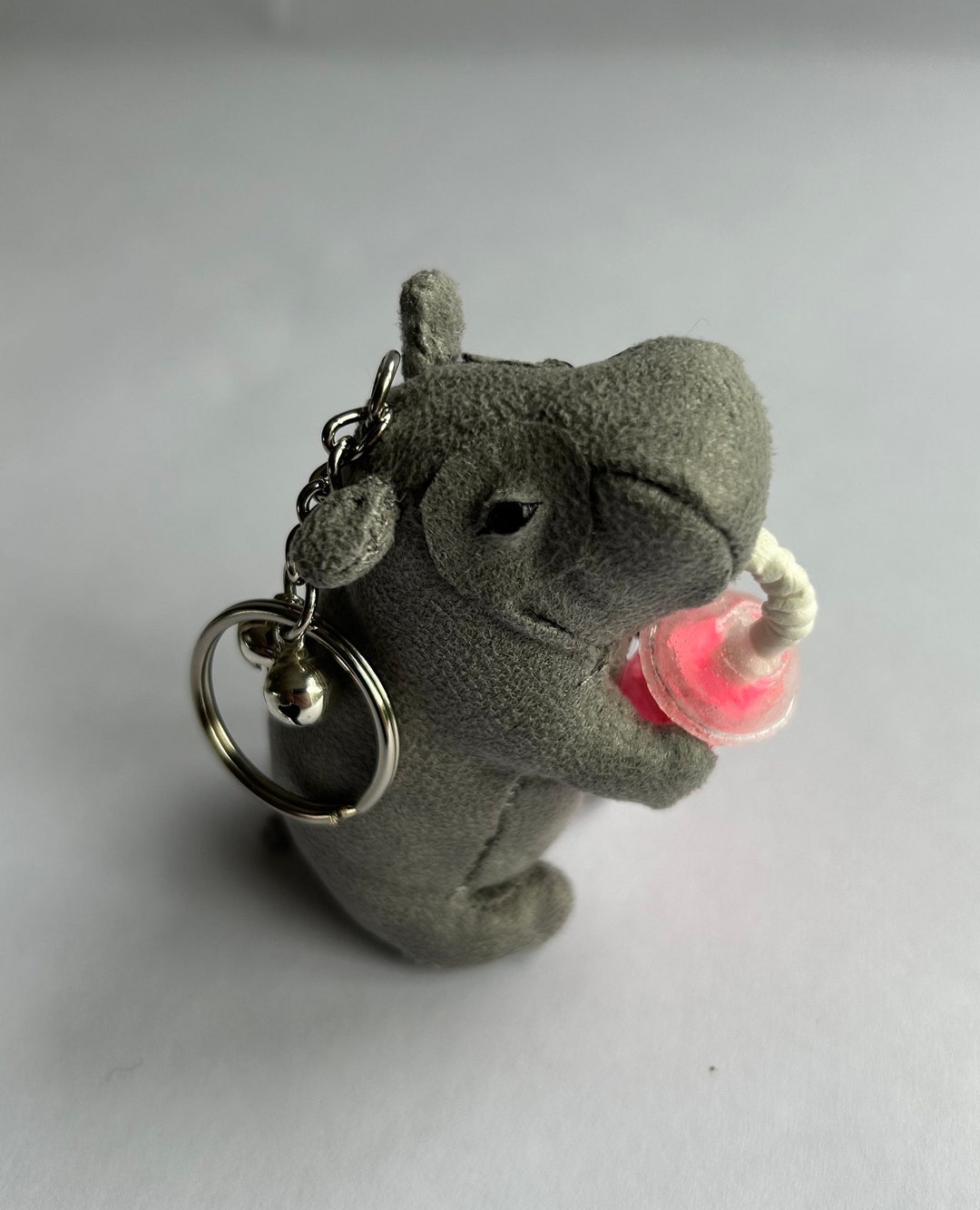 Hippo With Milkshake soft Sculpture Keyring - Etsy