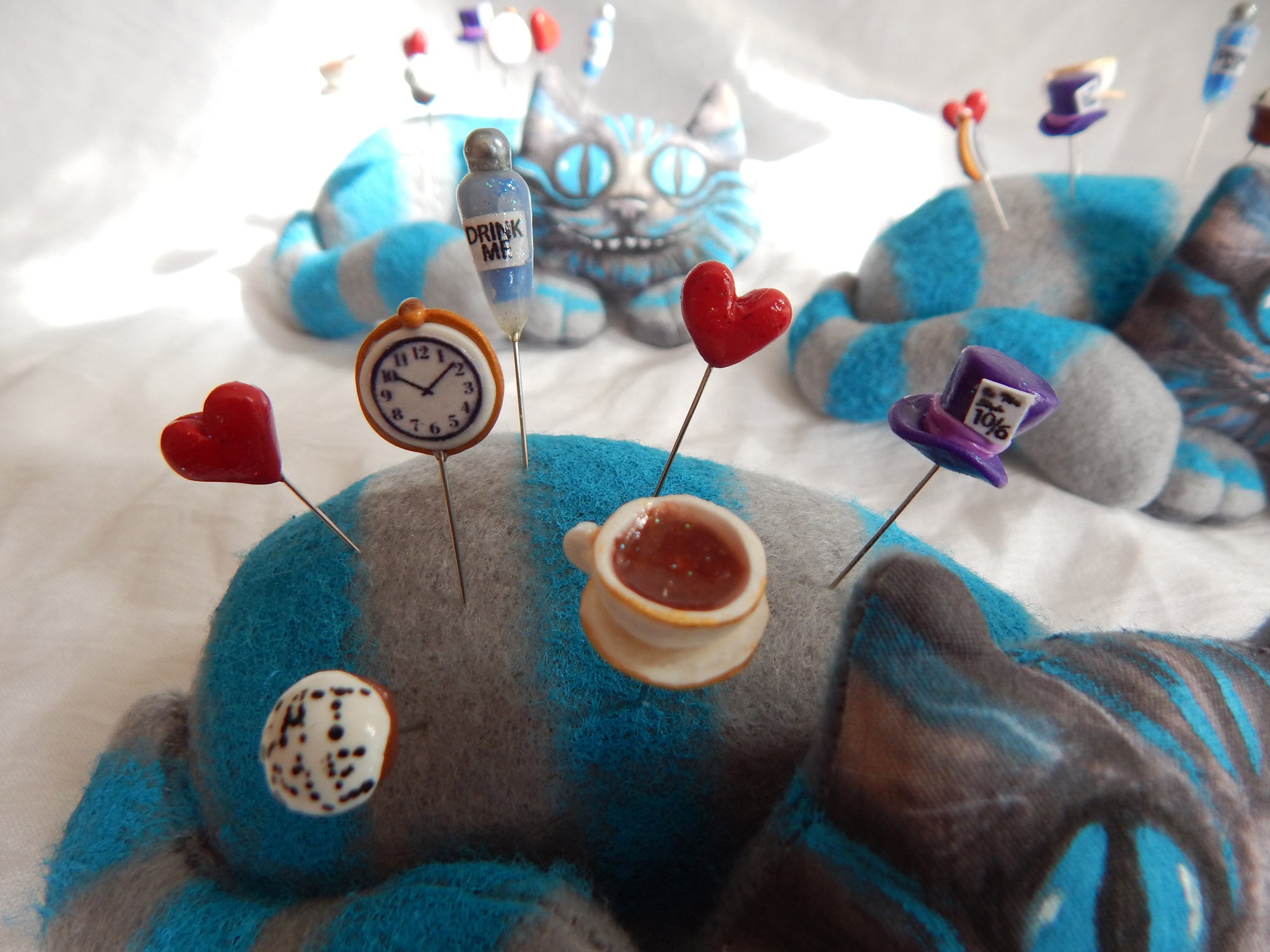 Cheshire Cat Pin Cushion & Pins - Etsy