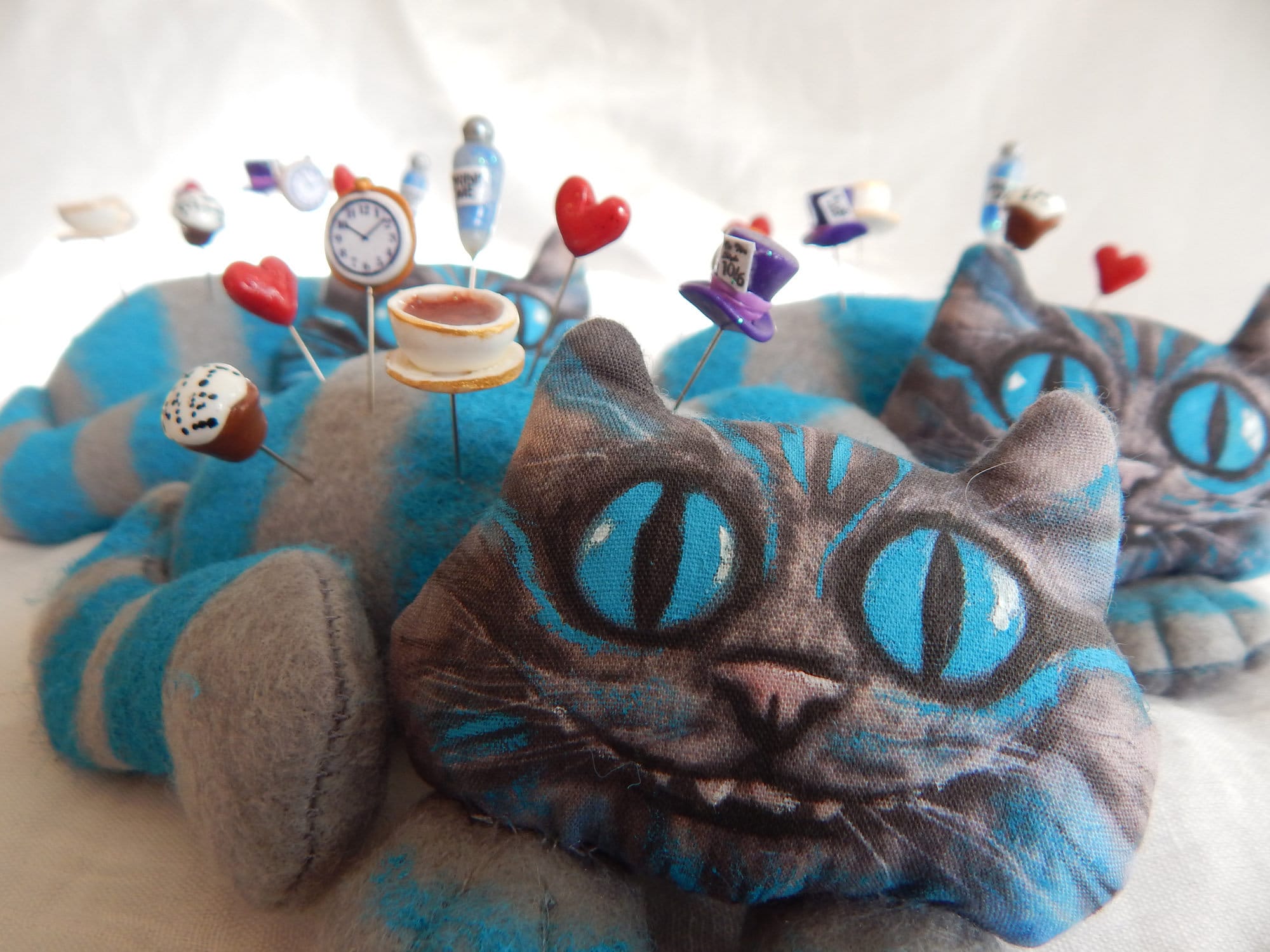 Cheshire Cat Pin Cushion & Pins - Etsy