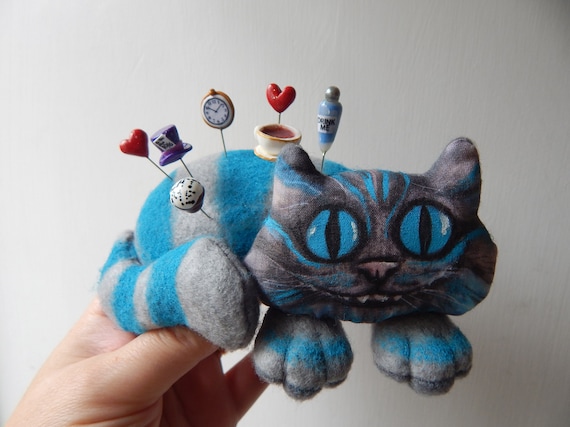 Cheshire Cat Pin Cushion & Pins - Etsy