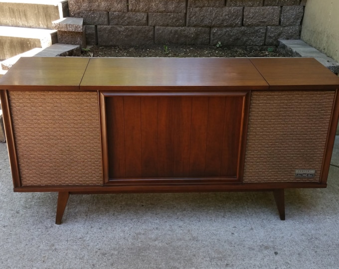 Bluetooth 1962 Mid Century Modern Zenith Console AM/FM Tube Stereo With ...