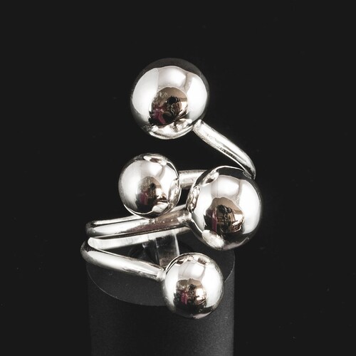 Sterling Silver Ring With Ball - Etsy