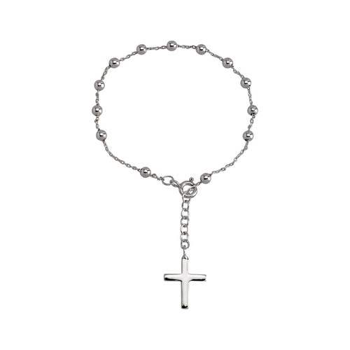 925 Sterling Silver Cross Charm Bracelet Religious Sterling - Etsy
