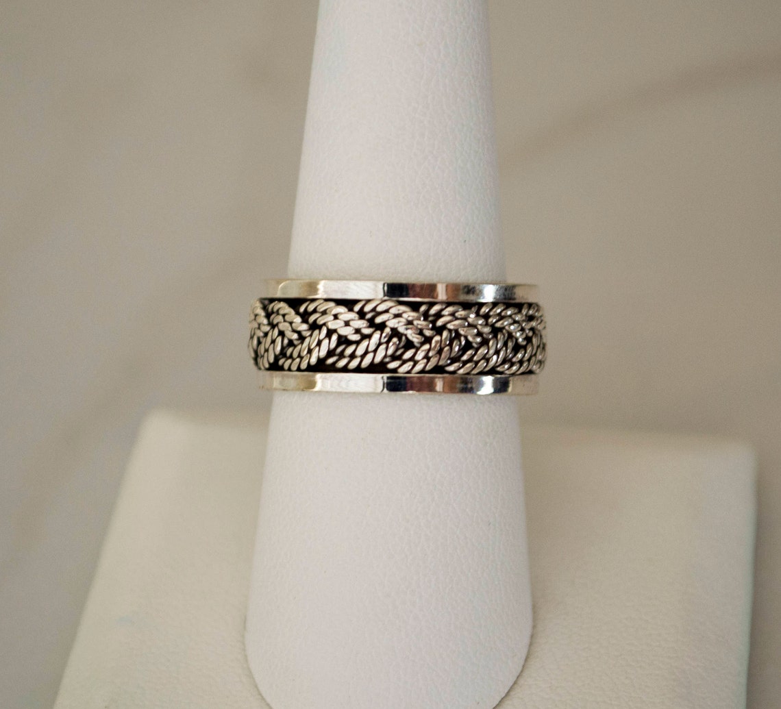 Sterling Silver Braided Ring for Women or Men Sterling Silver - Etsy