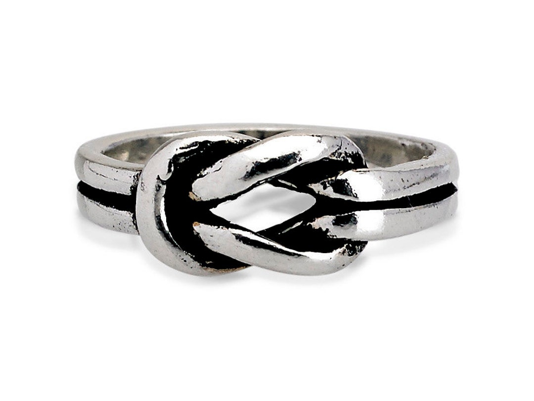 Elegant Sterling Silver Love Knot Ring - Timeless Symbol of Affection ...