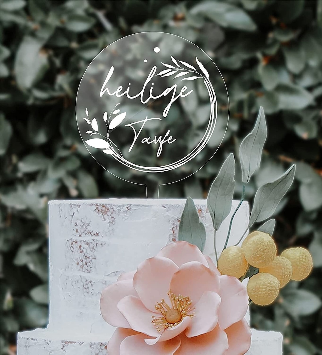 Cake Topper Acrylic Holy Baptism Topper Caketoppers, Inserts, Inserts ...