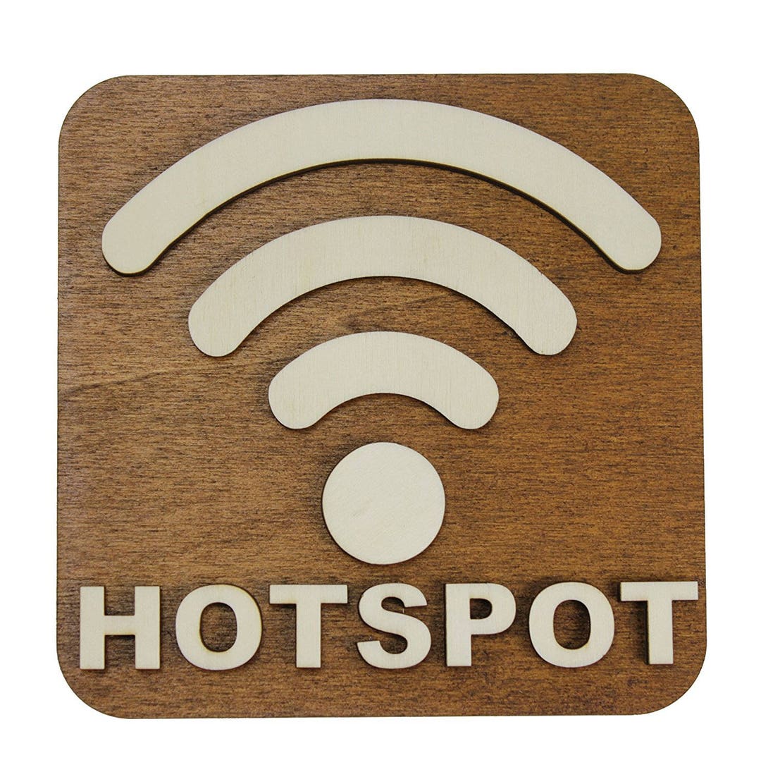Sign Wooden HOTSPOT Free WIFI Pictogram (18 X 18 Cm) - Etsy UK