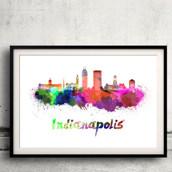 Indianapolis Skyline - Etsy