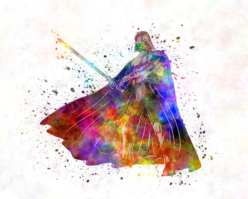 Darth Vader Star Wars Fine Art Print Glicee Rey Poster - Etsy