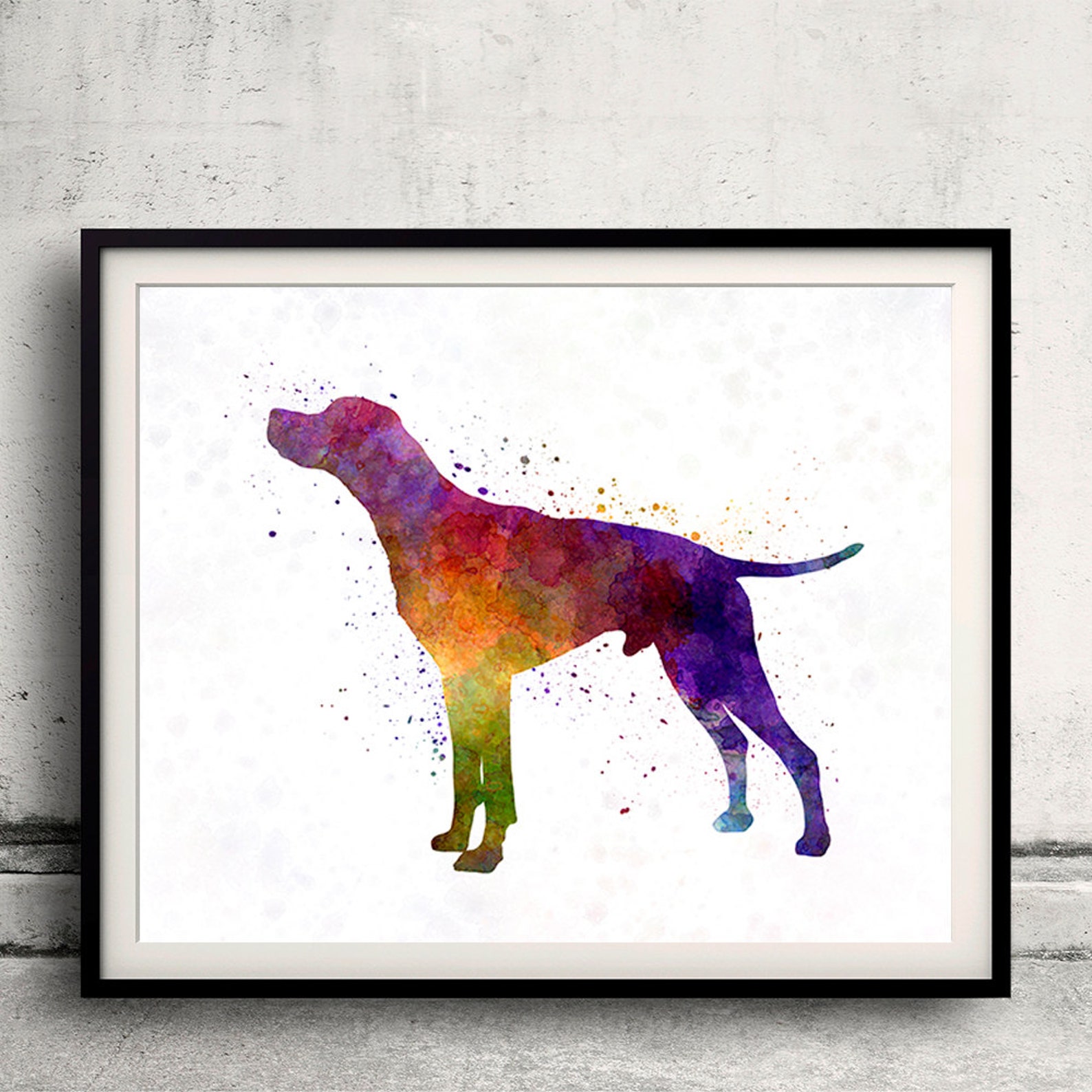 English Pointer in Watercolor - Fine Art Print Glicee Poster Decor Home ...