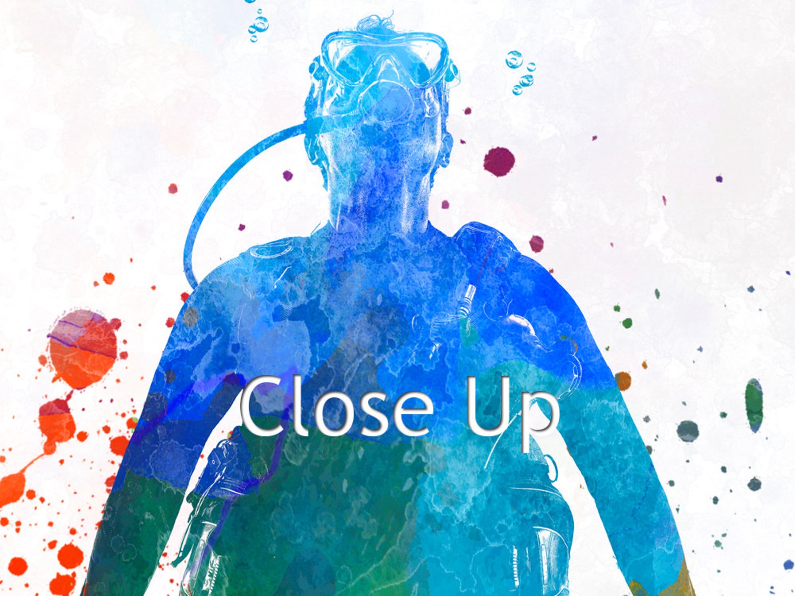 Man Scuba Diver 04 Fine Art Print Glicee Poster Home - Etsy