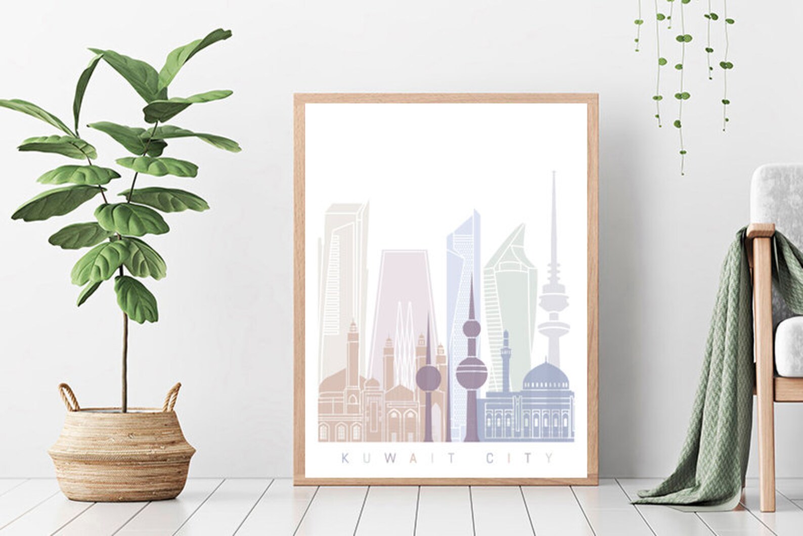 Kuwait City Skyline Poster Fine Art Print Glicee Poster - Etsy