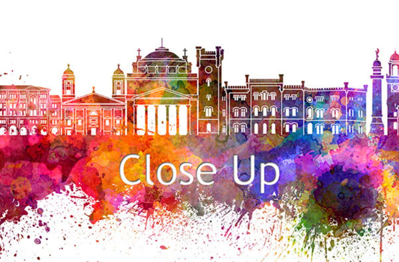 Trieste Skyline in Watercolor Over White Background With Name - Etsy