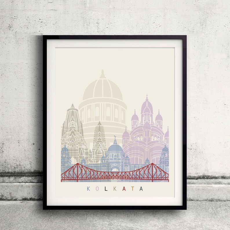 Kolkata Skyline Poster Fine Art Print Glicee Poster Decor - Etsy