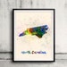 North Carolina State Map in Watercolor on Warm Background - Etsy