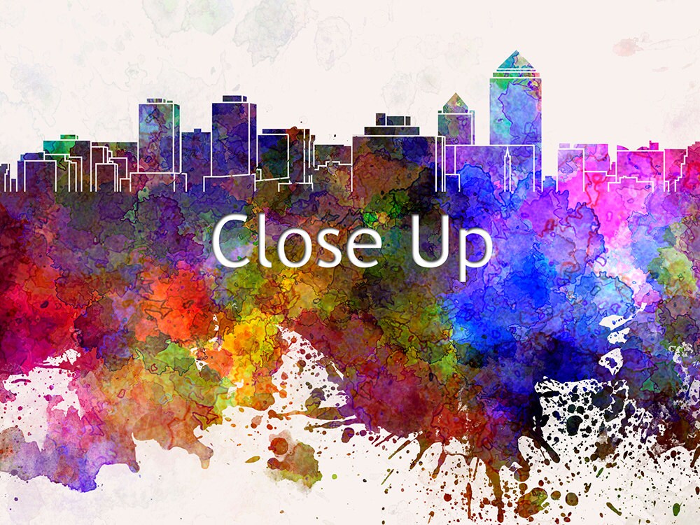 Albuquerque Skyline in Watercolor Background SKU 0017 - Etsy