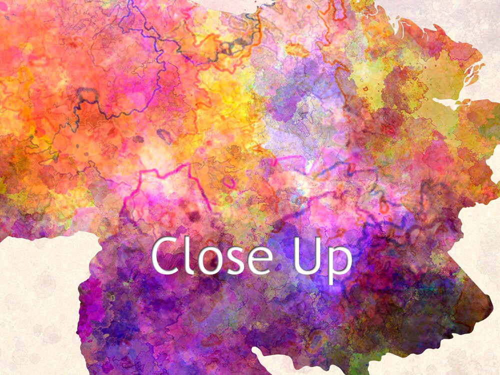 Venezuela Map in Watercolor Fine Art Print Glicee Poster Decor Home ...