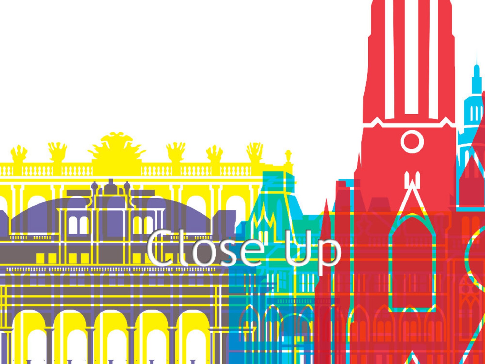 Vienna Pop Art Skyline Fine Art Print Glicee Poster Decor - Etsy