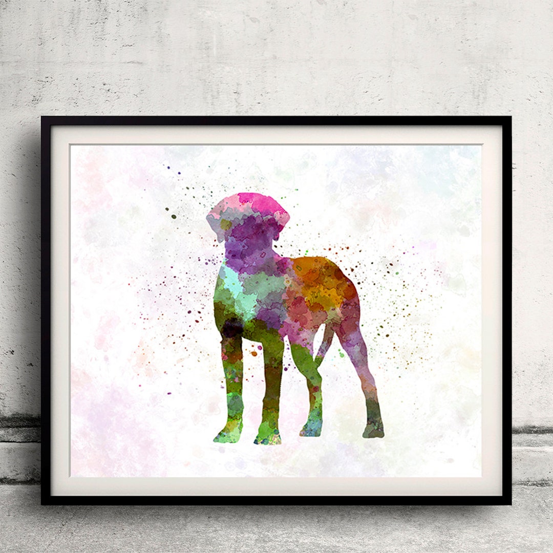 Rhodesian Ridgeback in Watercolor Fine Art Print Glicee - Etsy