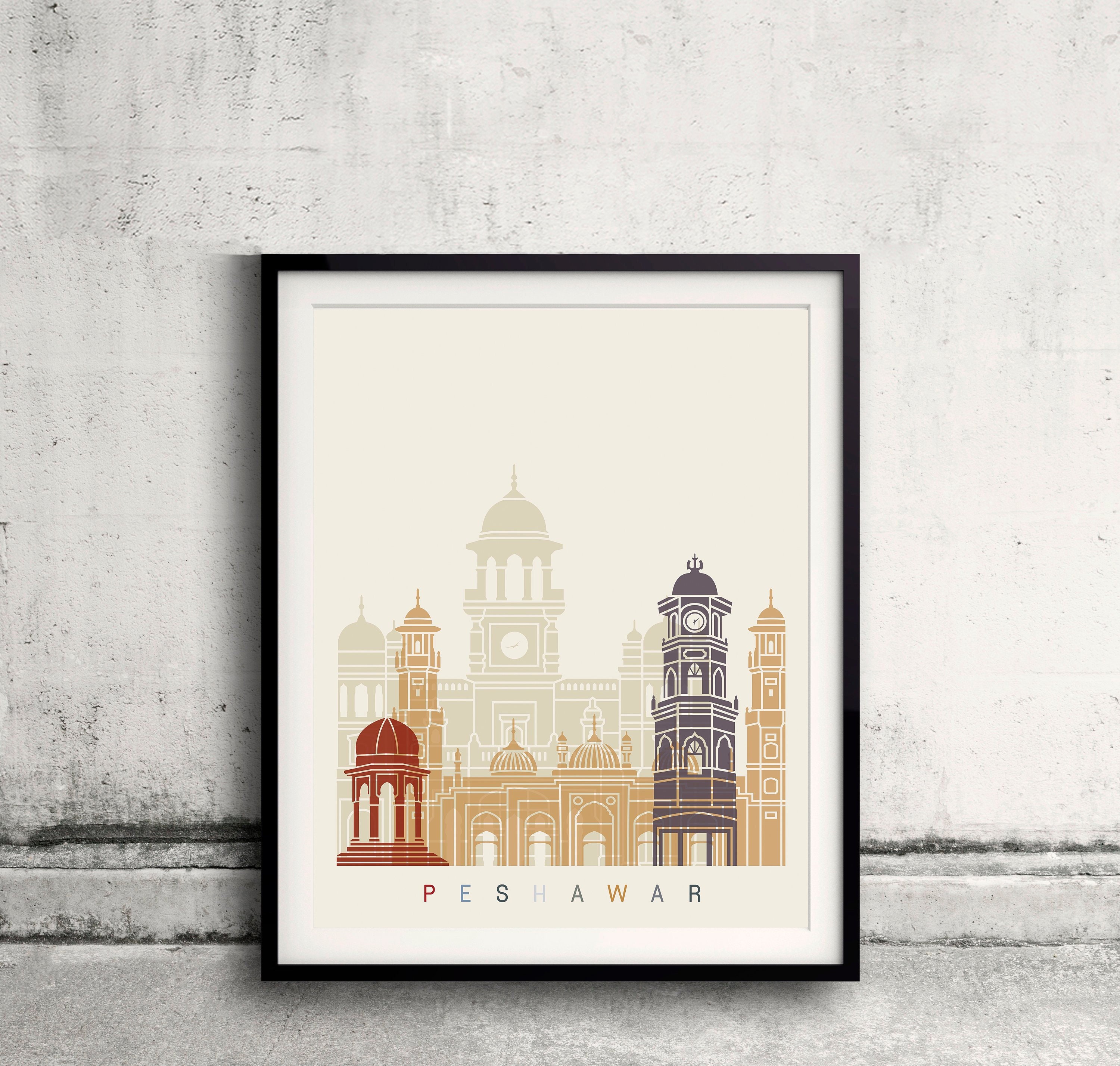 Peshawar Skyline Poster Fine Art Print Glicee Poster Decor - Etsy