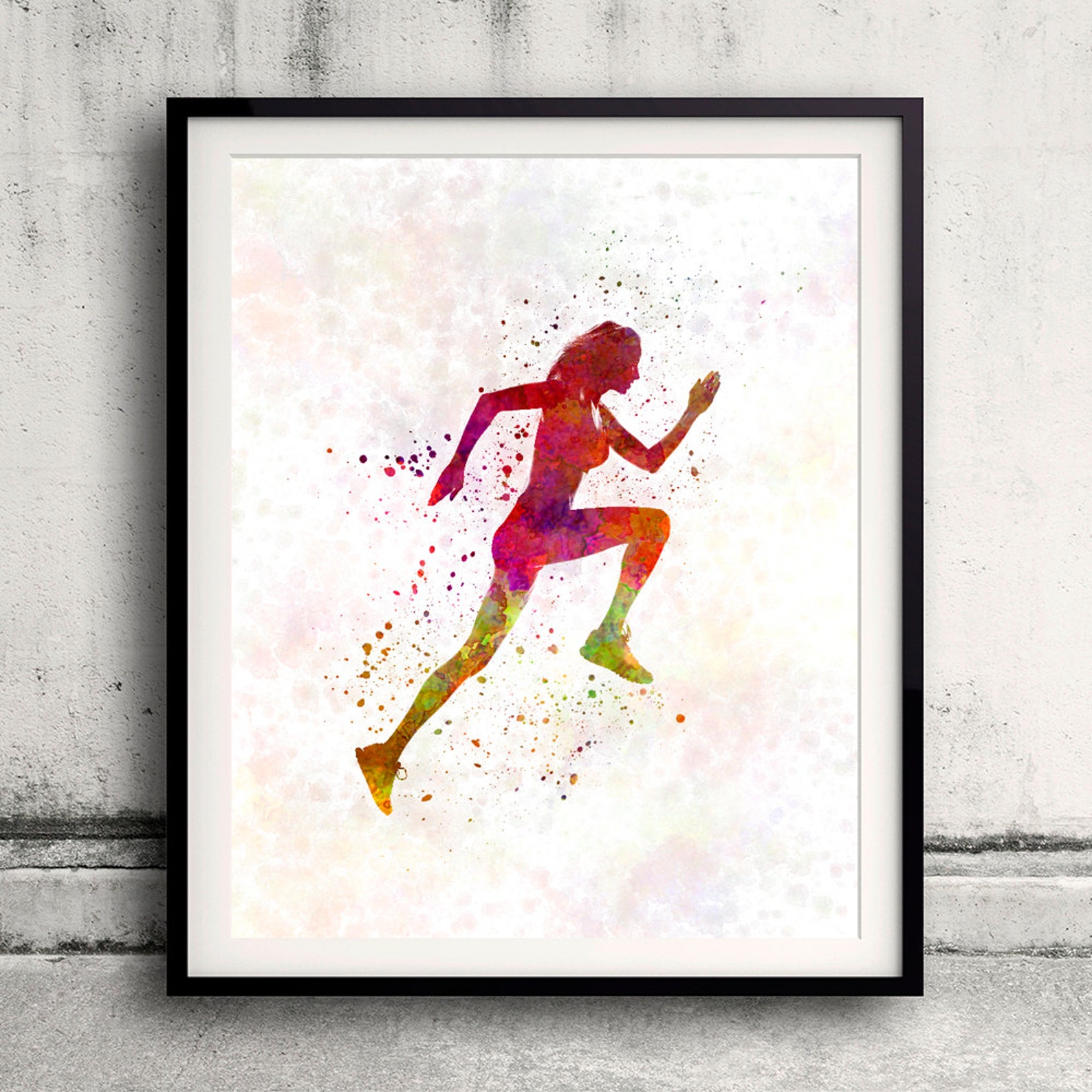 Woman Runner Running Jogger Jogging 02 Fine Art Print Glicee - Etsy