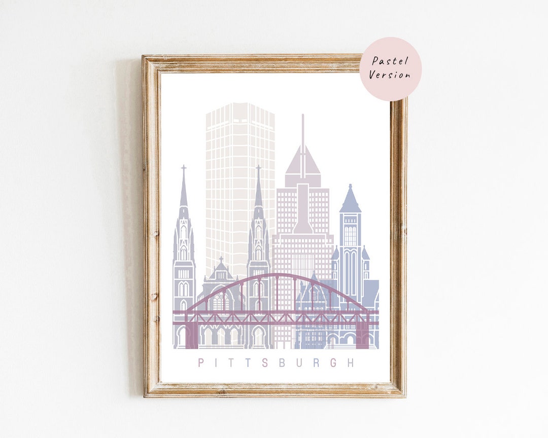 Pittsburgh Skyline Poster - Fine Art Print Glicee Poster Decor Home ...