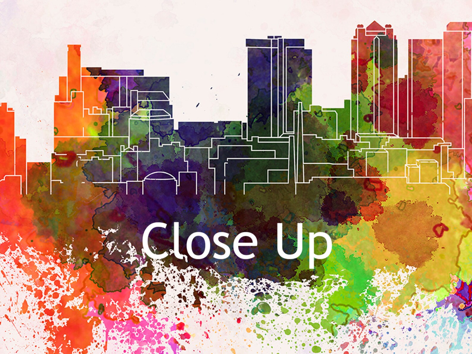 Birmingham AL Skyline in Watercolor Background SKU 0023 - Etsy