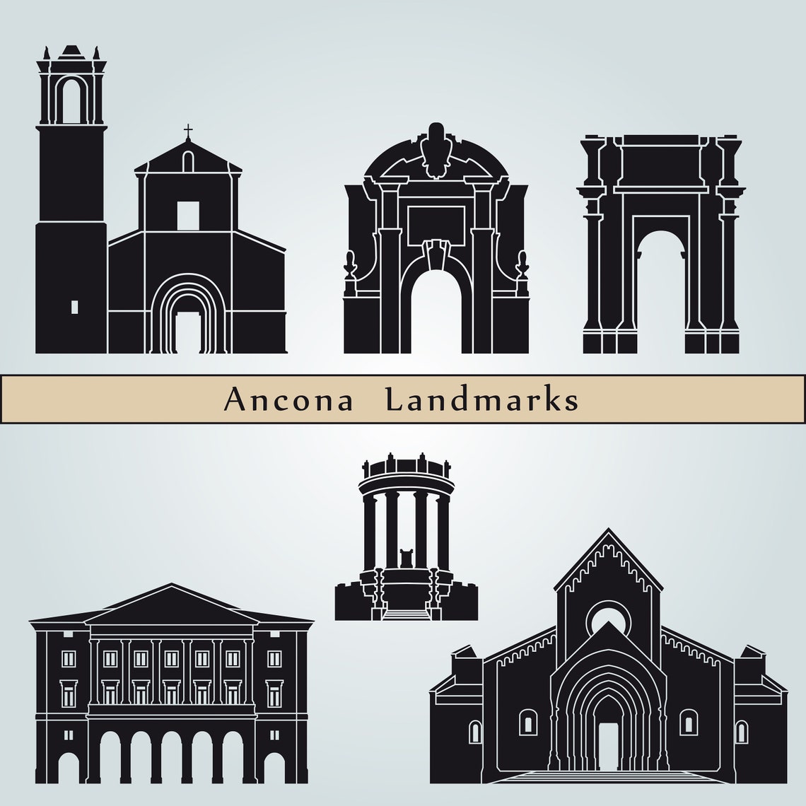 Ancona Skyline Poster Fine Art Print Glicee Poster Decor - Etsy